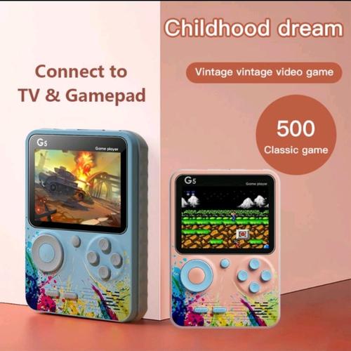 Promo Gameboy G5 / Game Boy Game Retro 500 In1 - Biru, 2-Player ...
