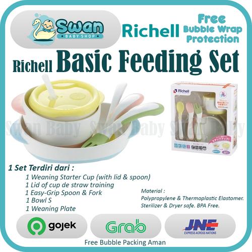 Jual Richell Basic Feeding Set / Set Alat Makan Bayi / Piring MPASI - Jakarta Barat - Swan Baby ...