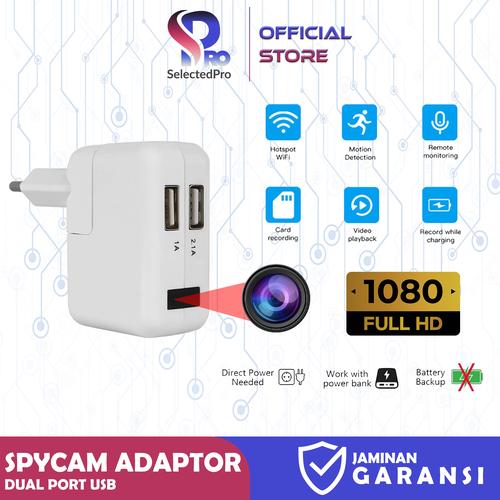 Promo Spy Camera CCTV Mini Wifi Kamera Adaptor Casan Dual Port USB ...