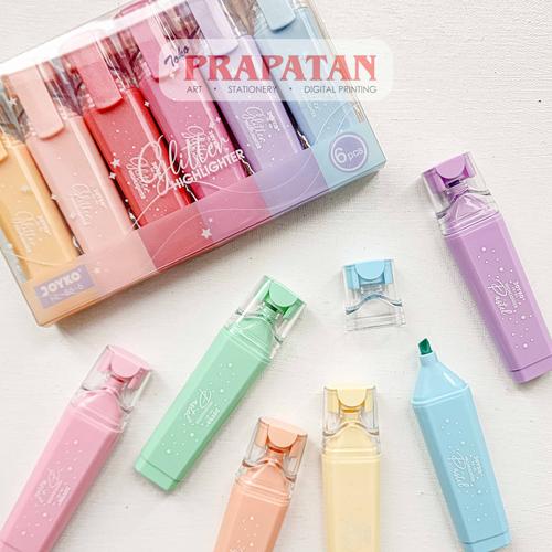 Jual Joyko HL-85~86 Highlighter Glitter Pastel Set 6 | Penanda Warna ...