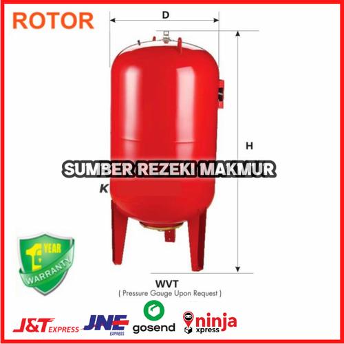 Jual Pressure Tank 300 Liter 16Bar ROTOR WVT-300 Tabung Filter Air ...