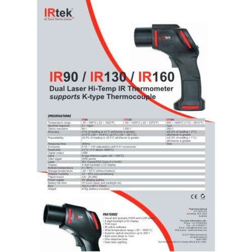 Jual IRtek IR90 Dual Laser High Temperature Infrared Thermometer - Kota ...