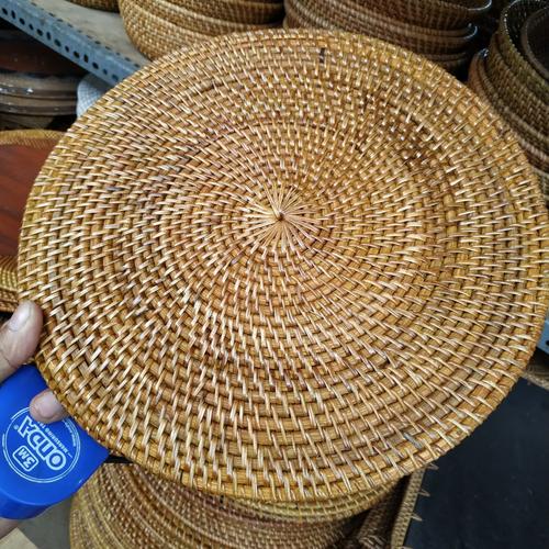 Jual placemat rotan / alas rotan/ tatakan piring/ bulat 35cm - Kota ...