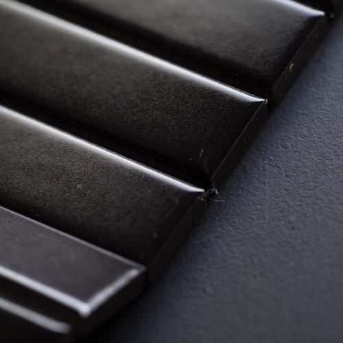 Jual Backsplash Tile / Dinding Dapur Type Venus Long Striped Black ...
