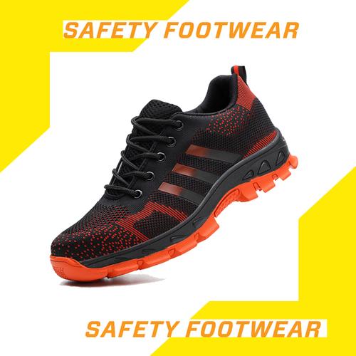 Jual Sepatu Safety Import Ujung Besi Anti Paku Strip Merah Safety Shoes ...