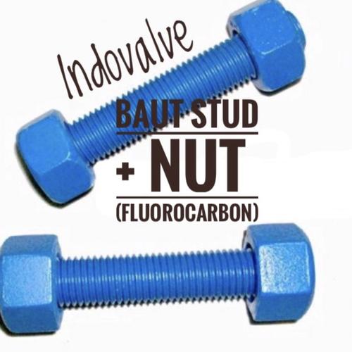 Jual Baut Stud & Nut Fluorocarbon 1 x 200 mm ; Stud Bolt Fluorocarbon ...