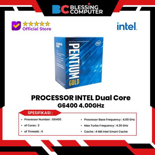 Promo PROCESSOR INTEL Dual Core G6400 4.00GHz / PROCESSOR INTEL G6400 ...