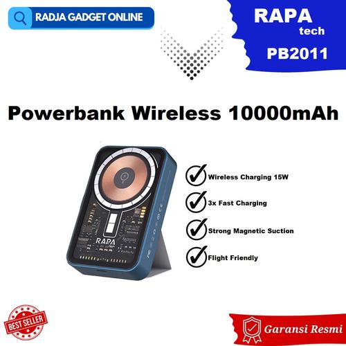 Jual Powerbank Magnetic Wireless Charger 10000mAh USB-C PD20W Rapa ...