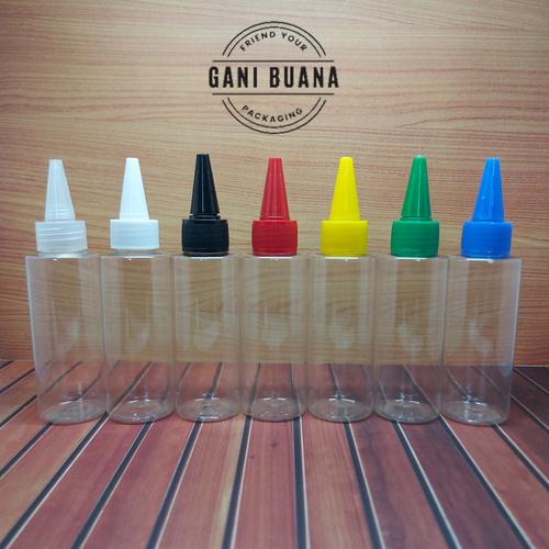 Jual BOTOL TINTA KERUCUT 100ML RF NATURAL TUTUP VARIAN WARNA - Bening ...