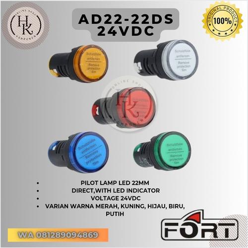 Jual Indikator panel Led 24vdc 22mm / pilot lamp led 24vdc / AD22-22DS ...