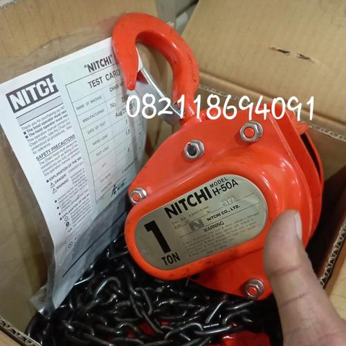 Jual CHAIN BLOCK MANUAL NITCHI 1 TON X 6 METER ORIGINAL JAPAN - Jakarta ...