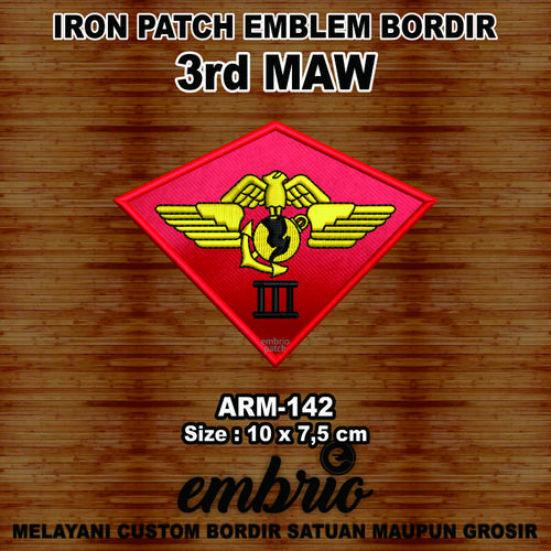 Jual ARM-142 Patch 3rd MAW 3 Marine Aircraft Wings U.S Army Jaket Top ...