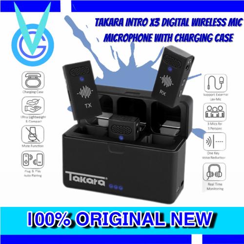 Promo Takara INTRO X3 Digital Wireless Mic Microphone with Charging ...