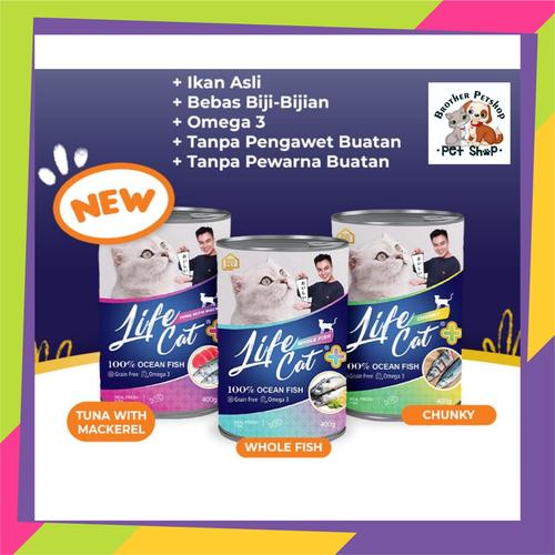 Jual EXPDSI Life Cat Kaleng PLUS 400gr 1 DUS 24 Kaleng Makanan Basah ...