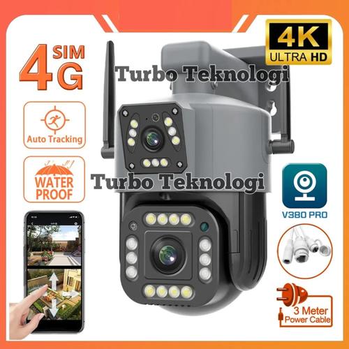 Promo CCTV V380Pro 16MP Lan Camera Dual Lens Outdoor Camera Wifi IP ...