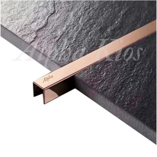 Jual List Plat U Stainless Steel 201/Rosegold/Miror/3050mmxT0,8mm ...