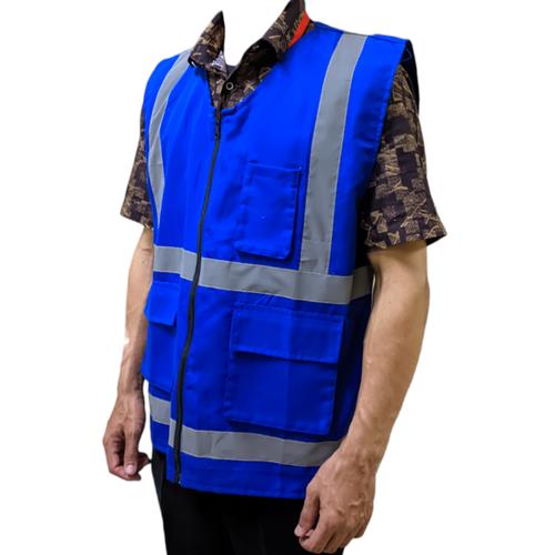 Jual rompi safety drill biru - rompi proyek safety american drill biru ...