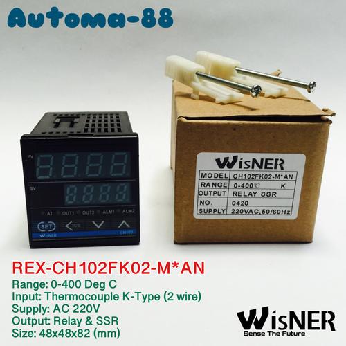 Jual WISNER REX-C100 CH102 Digital PID Temperature Controller input Thermocouple Type K Out ...