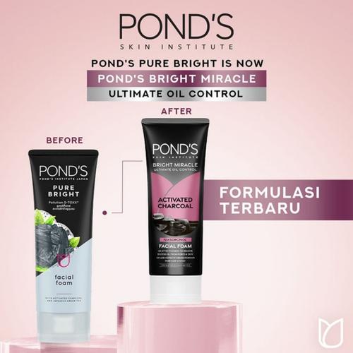 Jual Ponds Bright Miracle Ultimate Facial Foam " Active Charcoal ...