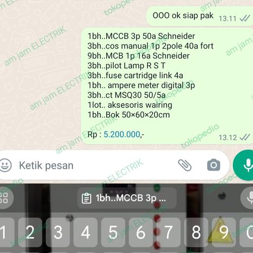 Jual panel MCCB 3p 50a EZC Schneider - cos manual 2pole 40a fort - Kab. Bekasi - am jam ELECTRIK ...