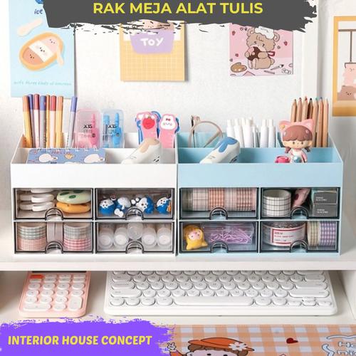 Promo Rak Meja Tempat Alat Tulis Kantor Sekat Laci Desk Organizer ...