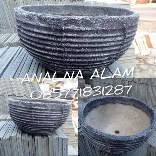 Jual pot batu taman teratai mancur kolam diameter 40cm - pot dia 40cm ...