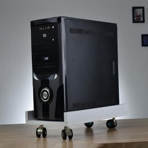 Jual Wooden Computer casing PC stand holder dengan roda varian model ...