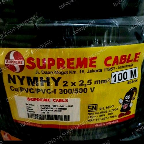 Jual SUPREME NYYHY NYMHY 2X2, 5 2X2,5 KABEL LISTRIK SERABUT 2X2,5MM ...