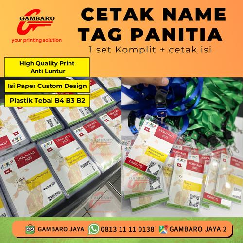 Jual Cetak Name tag Panitia Plastik dan Tali / Cetak Paket Name Tag ...