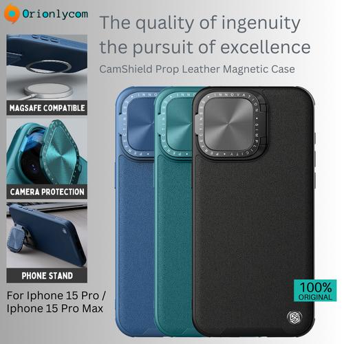 Jual Case Iphone 15 Pro/Pro Max NILLKIN CamShield Prop Leather MagSafe ...
