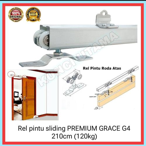 Jual Rel pintu sliding PREMIUM G4 210cm Rel pintu geser GRACE 120kg 1set - Jakarta Barat - KUNCI ...