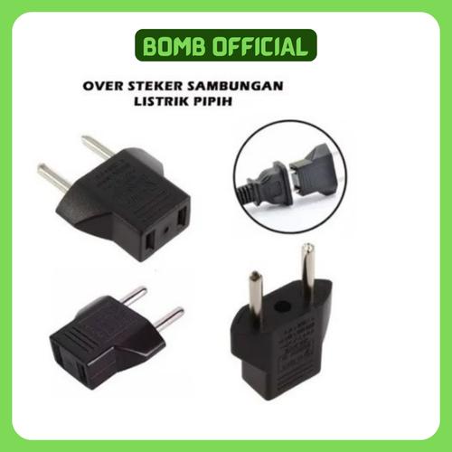Promo Over Steker/Adaptor Colokan sambungan Listrik GEPENG ke Bulat ...