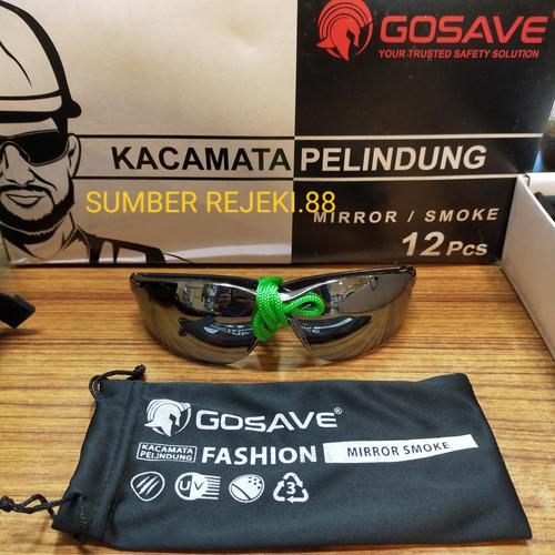 Jual Kacamata safety Kacamata Pelindung Gosave Mirror/Smoke - Jakarta ...