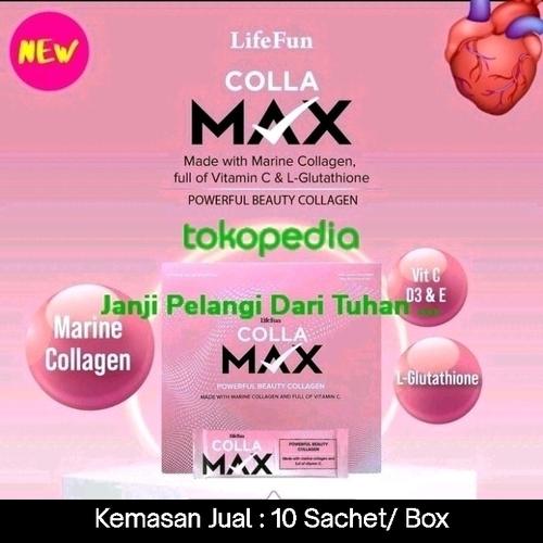 Promo LIFEFUN COLLAMAX Marine Collagen Buah Sayur Glutathione Box 10 ...