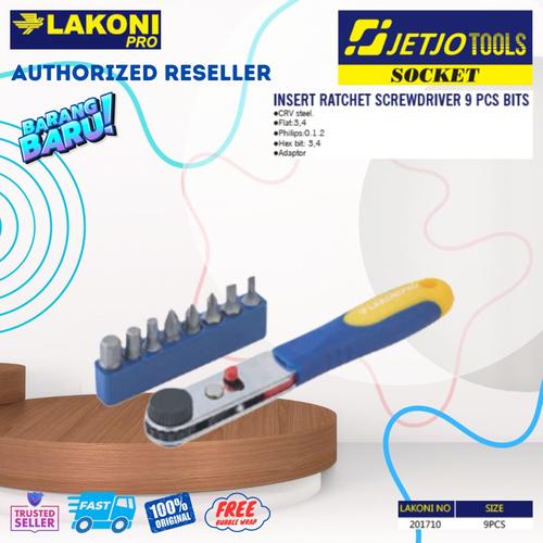 Jual JETJO TOOLS Lakoni Pro Kunci Obeng Ratchet Mini 9 Pcs 201710 ...