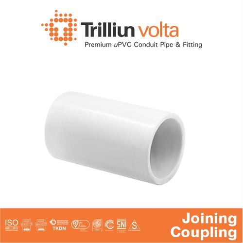 Promo Fitting Pipa uPVC Conduit Trilliunvolta Joining Coupling - 20 mm ...