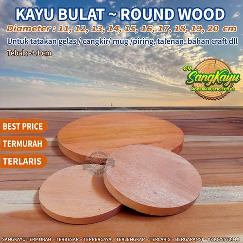Jual Talenan Kayu bulat tatakan kayu bulat photo props Bahan craft ...