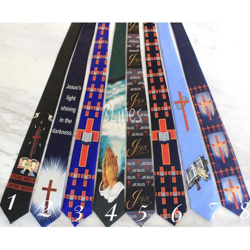 Jual Dasi Panjang Rohani Kristen Salib Natal Alkitab Jesus Hitam SIAP ...