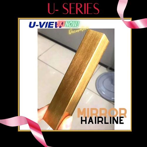 Jual Lis U Stainless Hairline Gold - 15x15x15mm T: 0,8mm P: 3.050mm ...