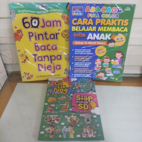 Jual PAKET 3 BUKU ABACAGA CARA PRAKTIS BELAJAR MEMBACA CALISTUNG PLUS ...