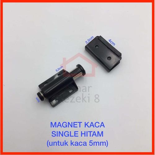 Jual Magnet Kaca SINGLE HITAM + Push Open Pintu Lemari Kayu Kunci ...