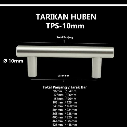 Jual Tarikan Laci Huben TPS 10 528-448 mm Handle Lemari Minimalis Bulat ...