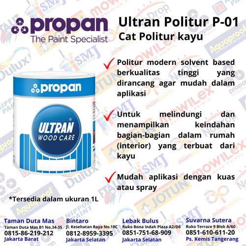 Jual Cat Politur Kayu PROPAN ULTRAN P01 Warna Ukuran 1L - Teak ...