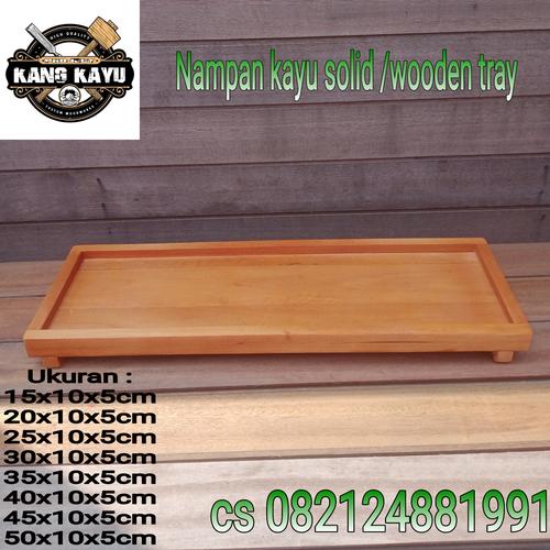 Jual Nampan kayu solid wooden serving tray baki saji P20-50xL20xT5cm ...
