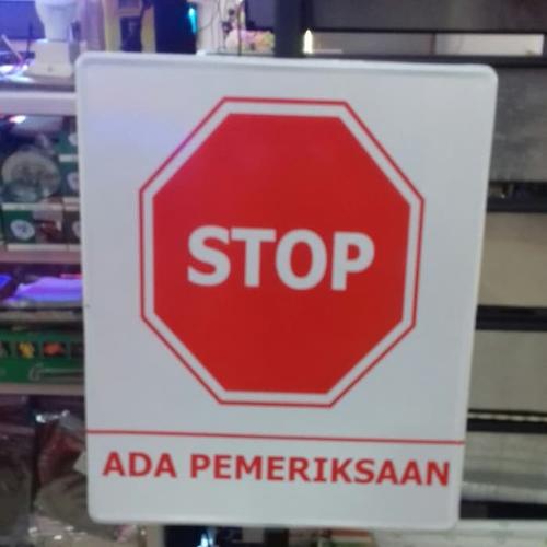 Jual rambu 100x50 tanda sign stop cek check periksa pemeriksaan ...