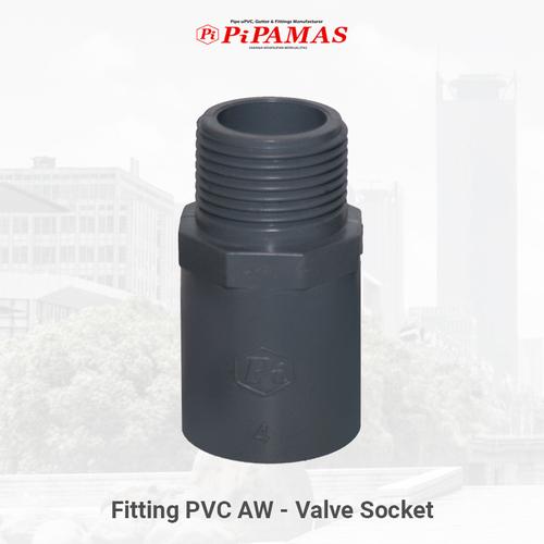 Jual Valve Socket AW 1 x 1/2 Inch Pipamas Pipa PVC Socket Drat Luar SDL ...