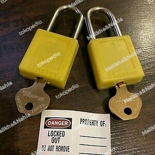 Jual Master Lock 410YLW Yellow Keyed Different Safety Padlock Zenex ...
