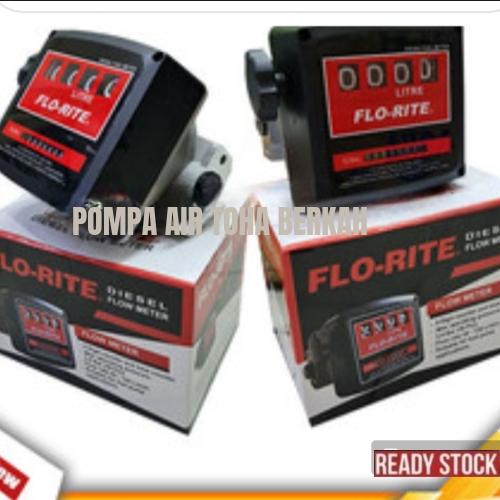 Jual Flow meter minyak/solar 1inch FLO-RITE Flowmeter Analog 4 digit ...