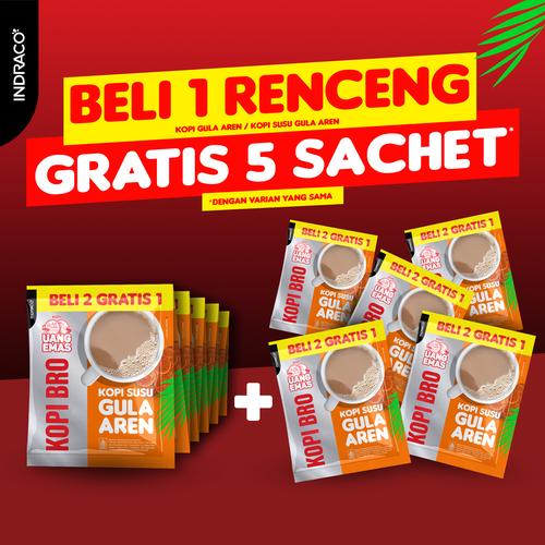 Promo Uang Emas Kopi Bro Kopi Susu Gula Aren (10 sachets x 20g) - Kota ...