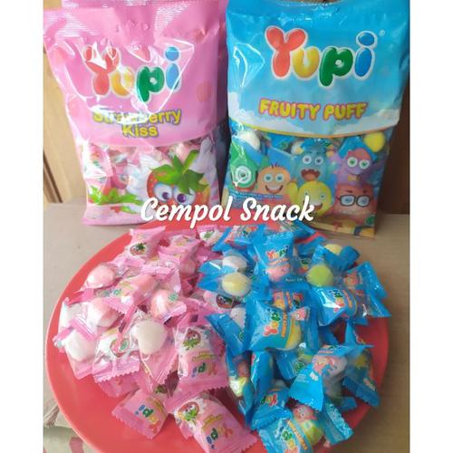 Jual [ 1kg ] Permen Yupi Loss Strawberry Fruity Puff Yupi Kiloan Loss ...